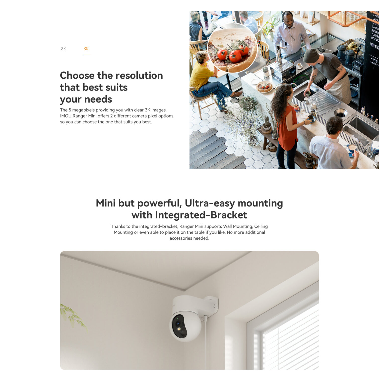 Imou Ranger Mini 3MP Human Detection Full Color Two-way Audio Camera ...